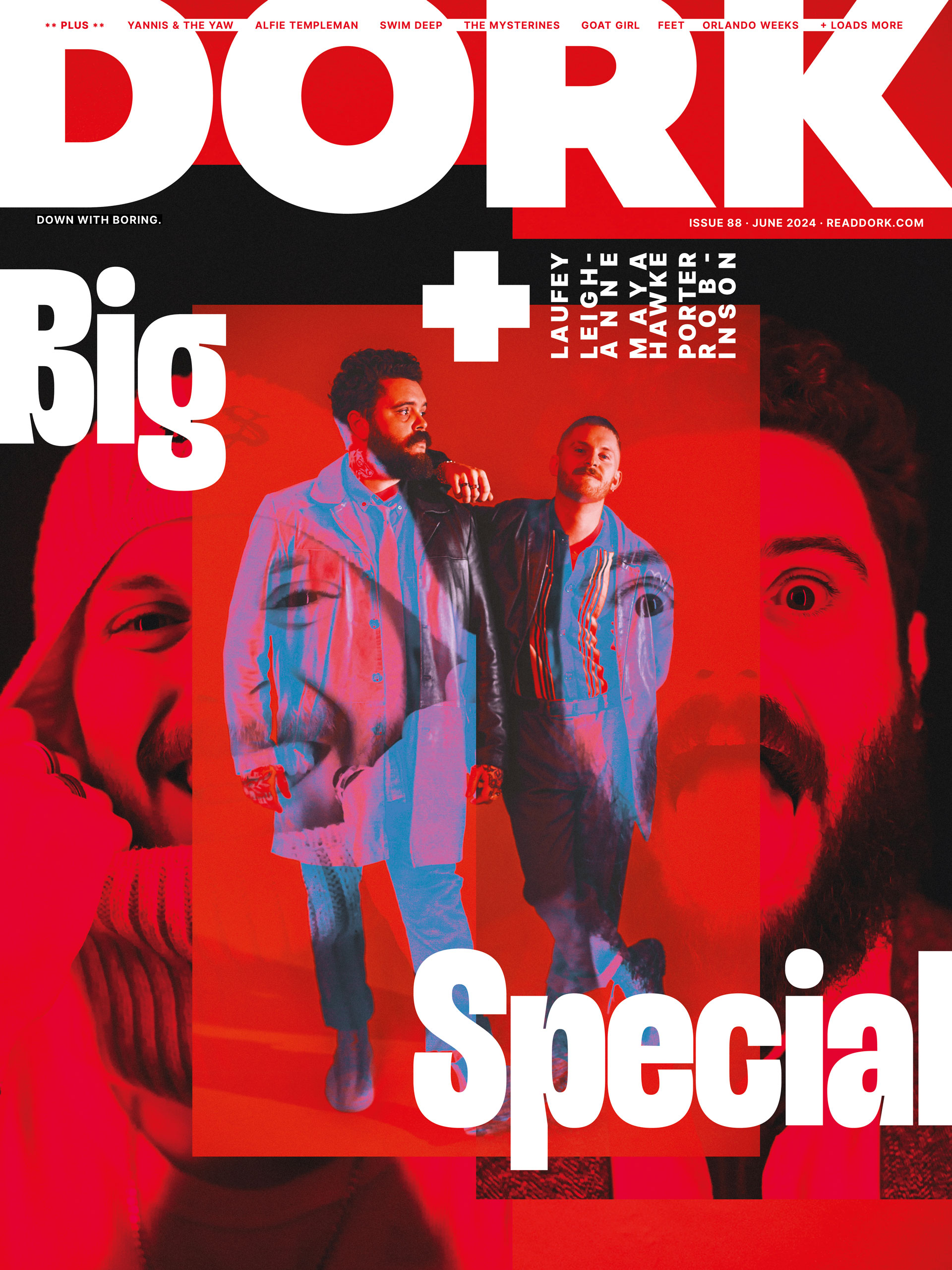 The June issue of Dork, featuring BIG SPECIAL, Laufey, Leigh-Anne, Maya Hawke, Porter Robinson ...