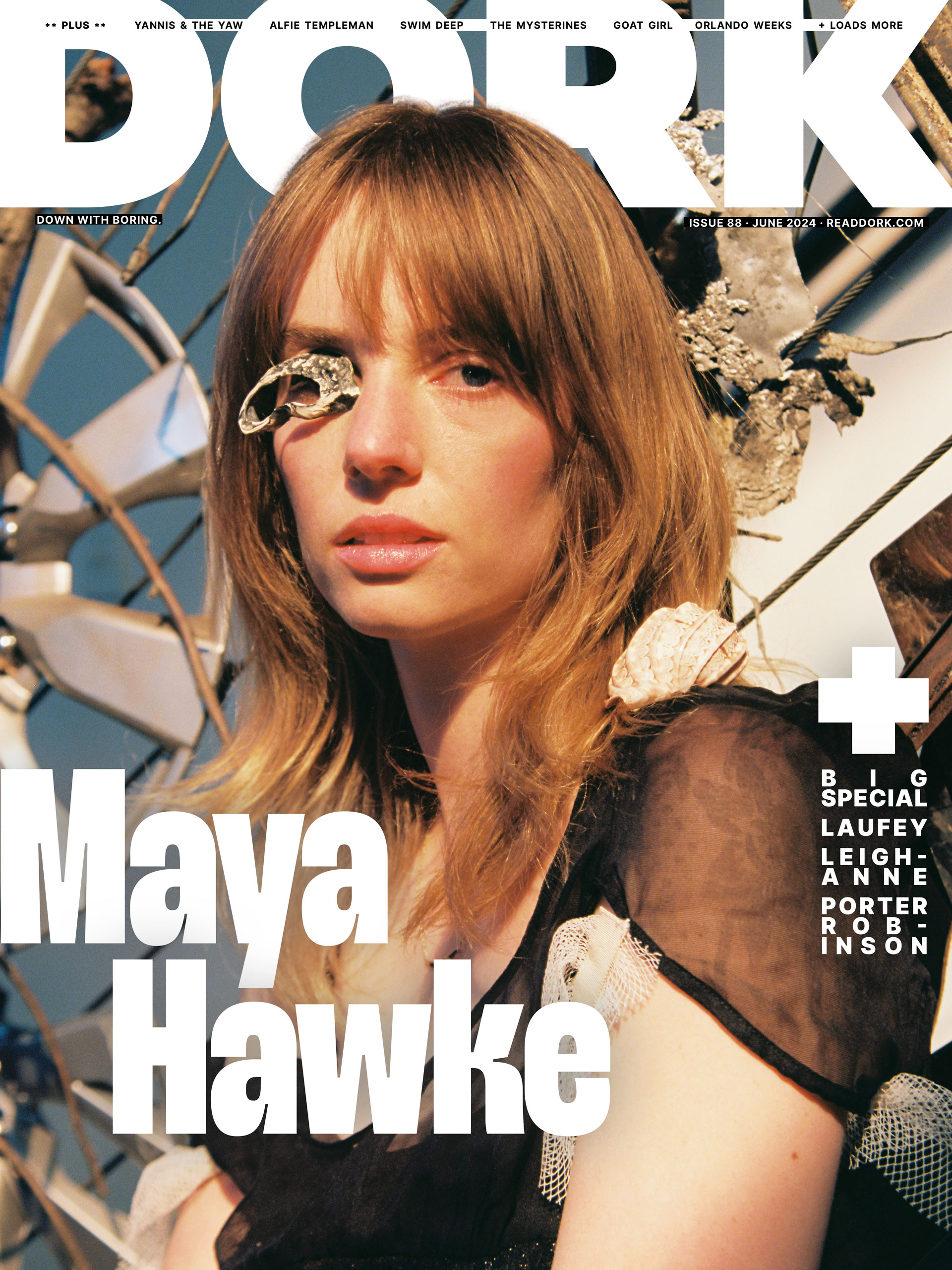 The June issue of Dork, featuring BIG SPECIAL, Laufey, Leigh-Anne, Maya Hawke, Porter Robinson ...