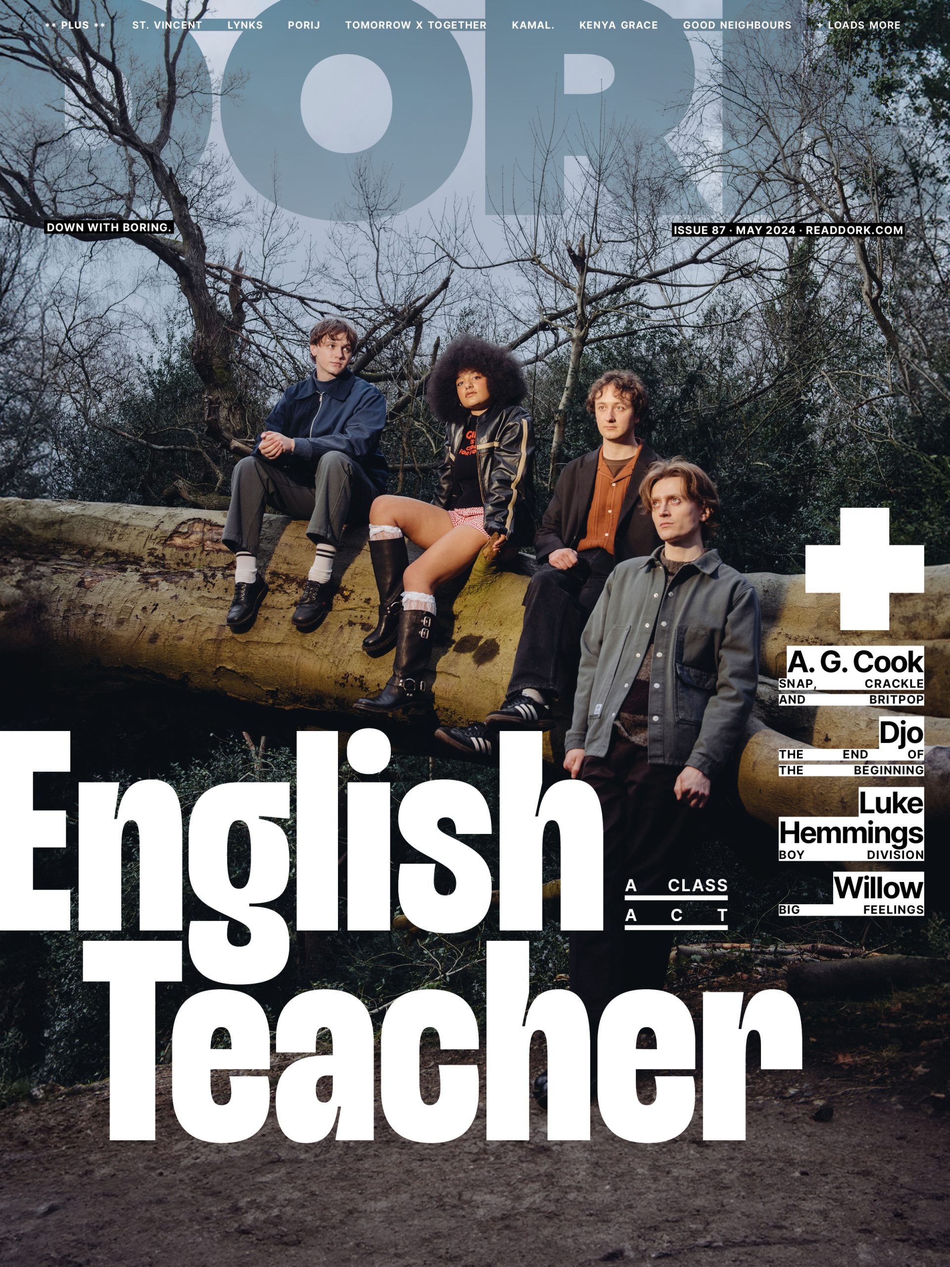 The May issue of Dork, featuring A. G. Cook, Djo, English Teacher, Luke Hemmings, WILLOW and ...
